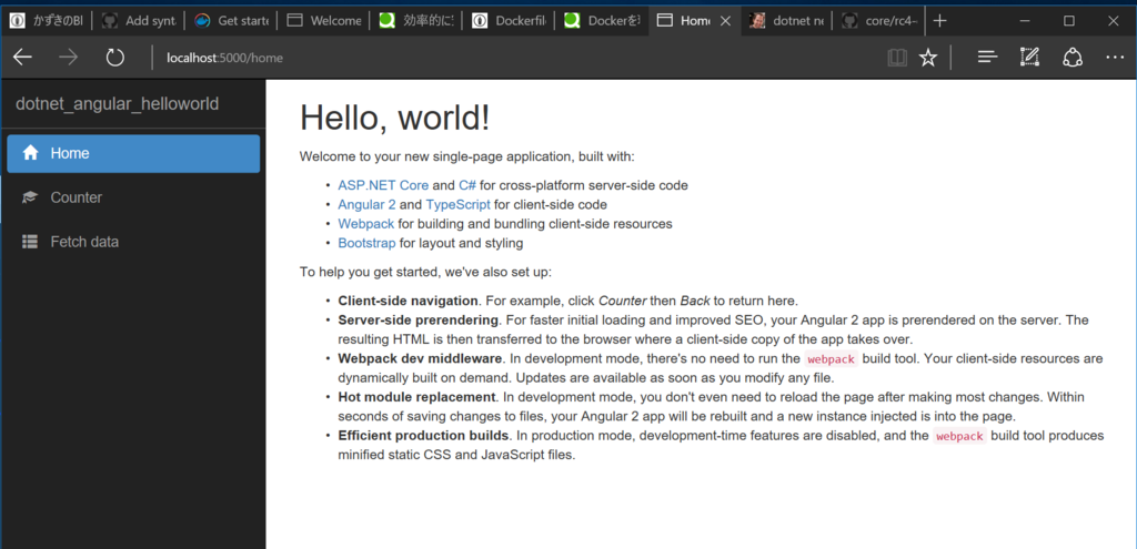ASP.NET CoreでAngularをするHello world - かずきのBlog@hatena