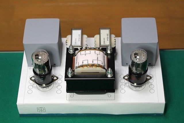 6DN7シングルアンプ・穴開け図作成 - おんにょの真空管オーディオ