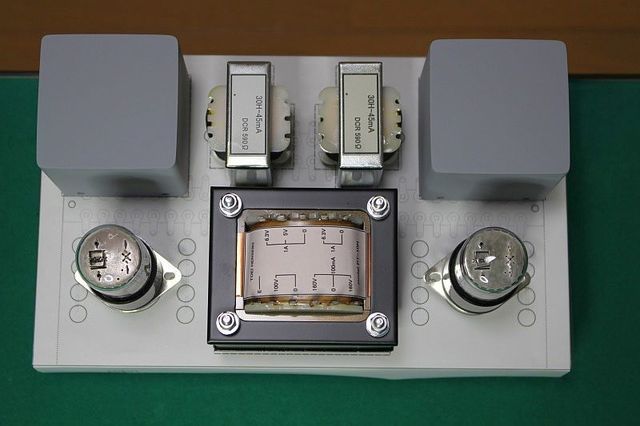 6DN7シングルアンプ・穴開け図作成 - おんにょの真空管オーディオ