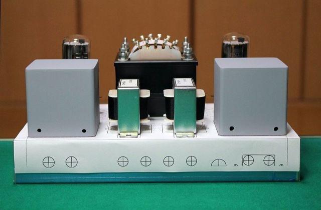 6DN7シングルアンプ・穴開け図作成 - おんにょの真空管オーディオ