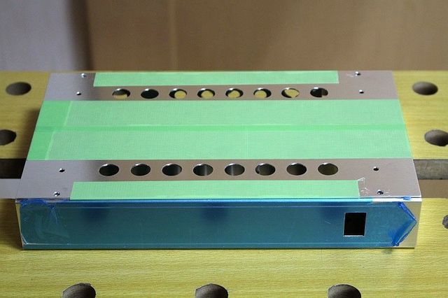 6DN7シングルアンプ・シャーシと裏蓋の加工 - おんにょの真空管オーディオ