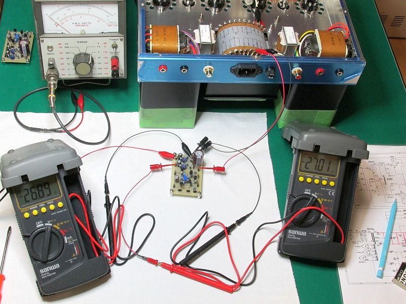 6550 CSPPアンプ・基板単体での動作チェック - おんにょの真空管オーディオ
