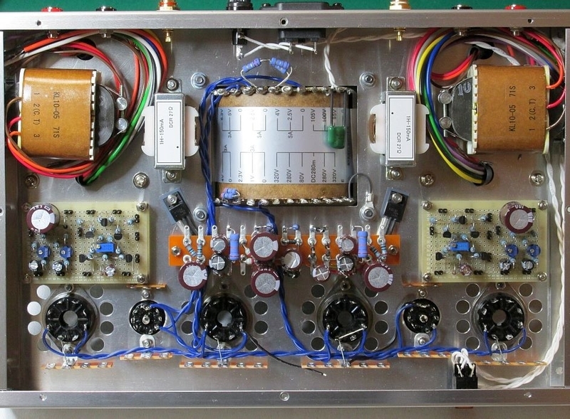 6550 CSPPアンプ・配線中 - おんにょの真空管オーディオ