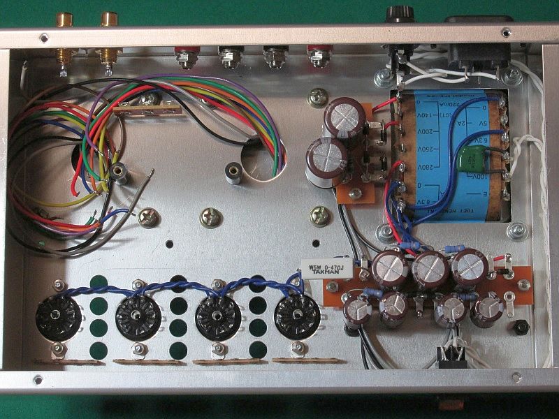PCL83 CSPPアンプ・配線中 - おんにょの真空管オーディオ