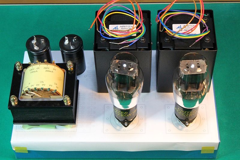 6B4Gシングルアンプ・レイアウト確認 - おんにょの真空管オーディオ