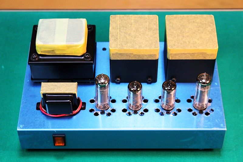 6AR5シングルアンプ・シャーシ加工～仮組み - おんにょの真空管オーディオ