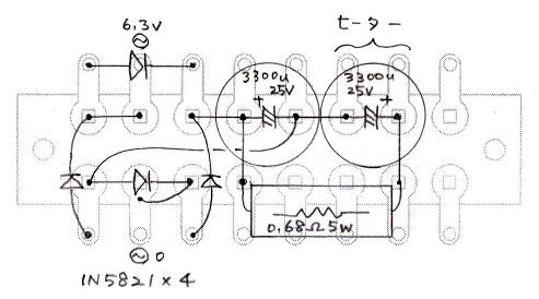 EL32パラシングルアンプ・6SN7GTのDC点火 - おんにょの真空管オーディオ