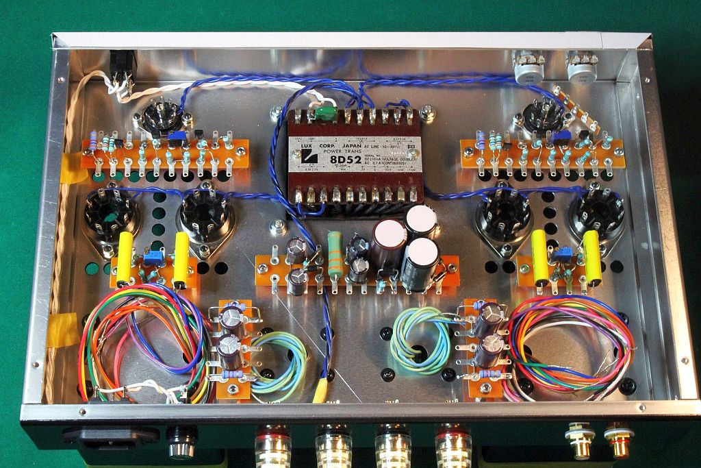 6P3S CSPPアンプ・配線及び抵抗取り付け - おんにょの真空管オーディオ