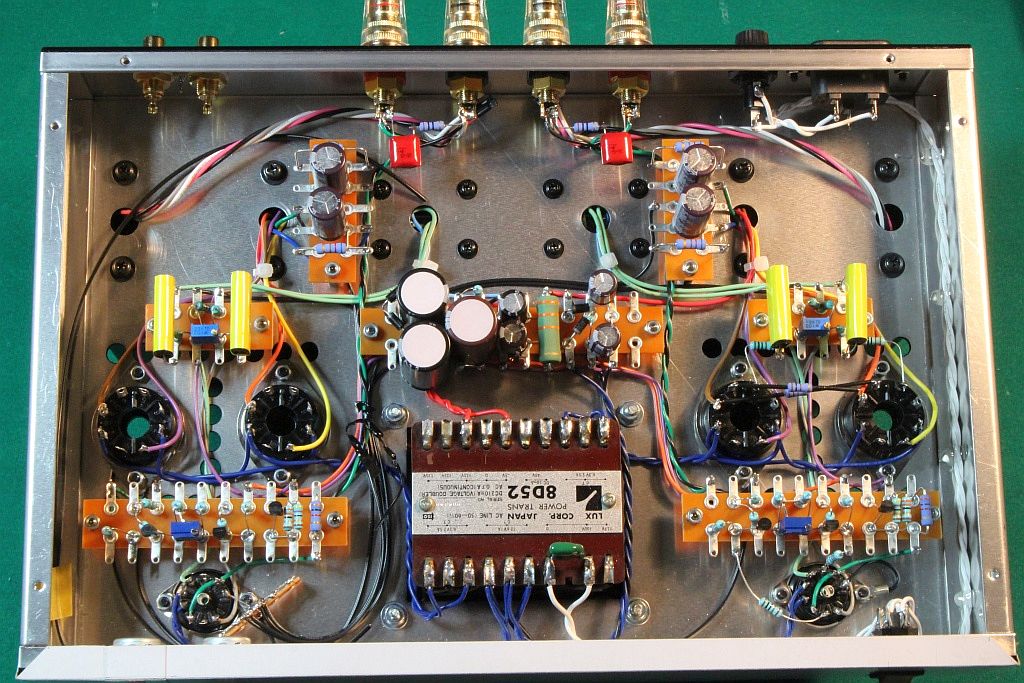 6P3S CSPPアンプ・配線及び抵抗取り付け - おんにょの真空管オーディオ