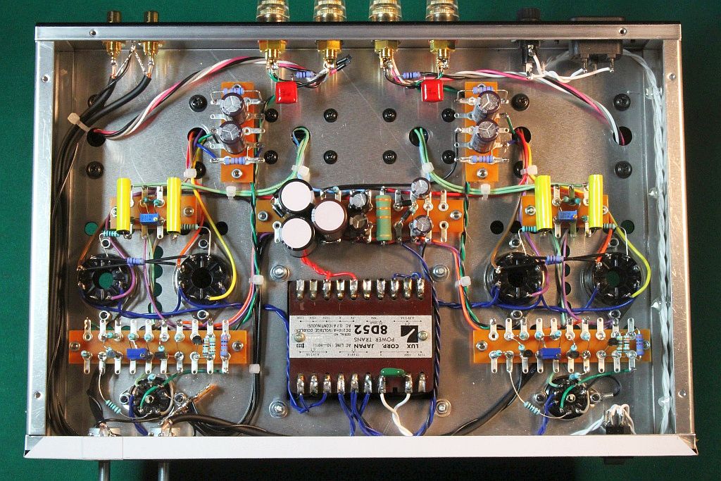 6P3S CSPPアンプ・配線及び抵抗取り付け - おんにょの真空管オーディオ