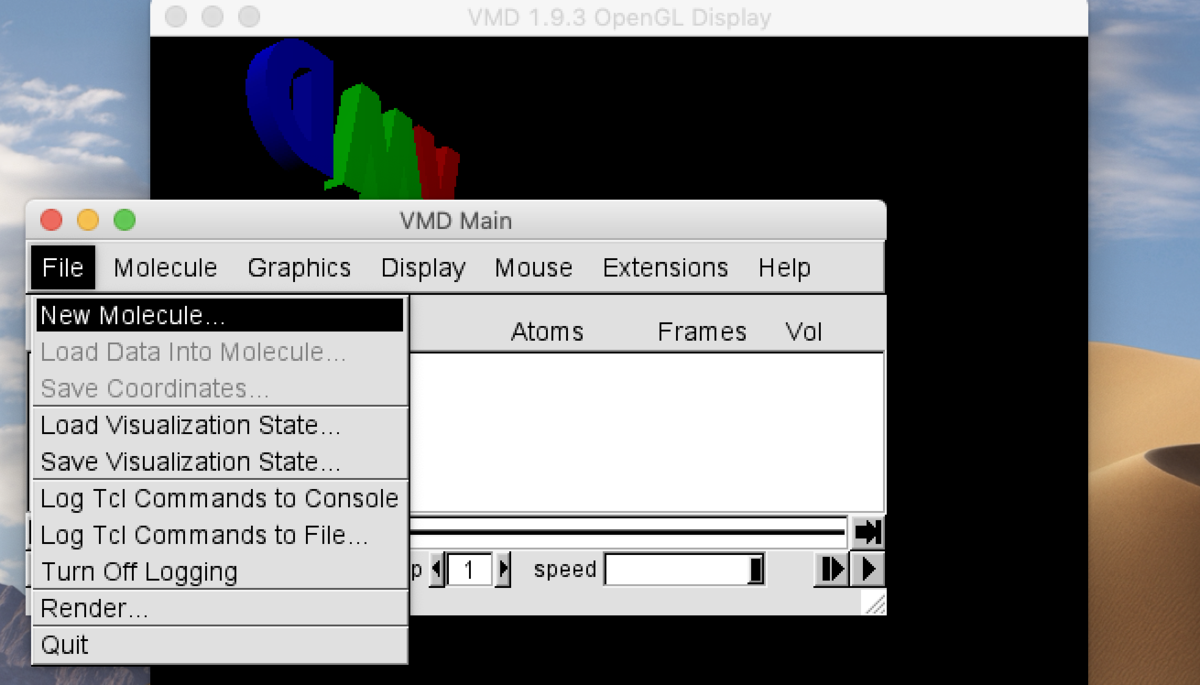 VMDの使い方の基本 (Mac) - ウミガメバイオインフォ
