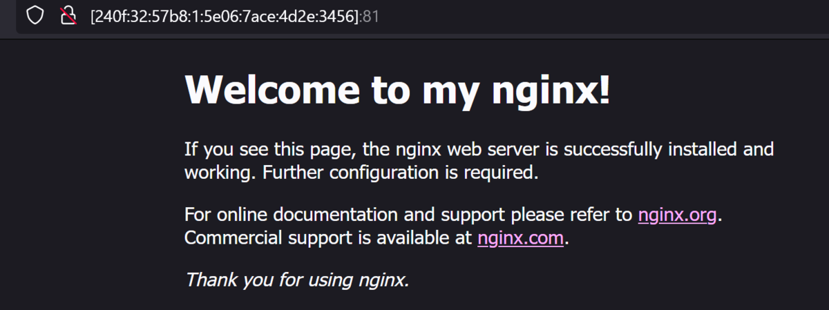 nginxでIPv6アドレスでのアクセスを受け付ける - Opensourcetechブログ