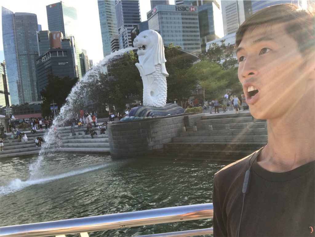real merlion🦁 vomiting Lion - MSCM=世界一痩せこけてる保育士【世界一周完】