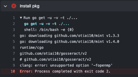 cgoの中で#ifdefのようなプラットフォーム分岐をしてはいけない：clang: error: unsupported option '-fopenmp' - DRYな備忘録