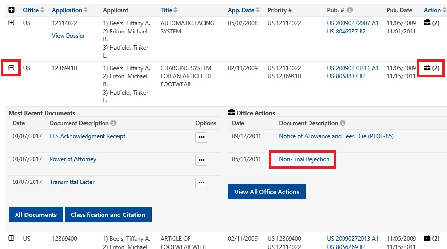USPTOで、米国特許を検索しよう その25 Public PAIR詳細 - 知財アナリストのひとりごと