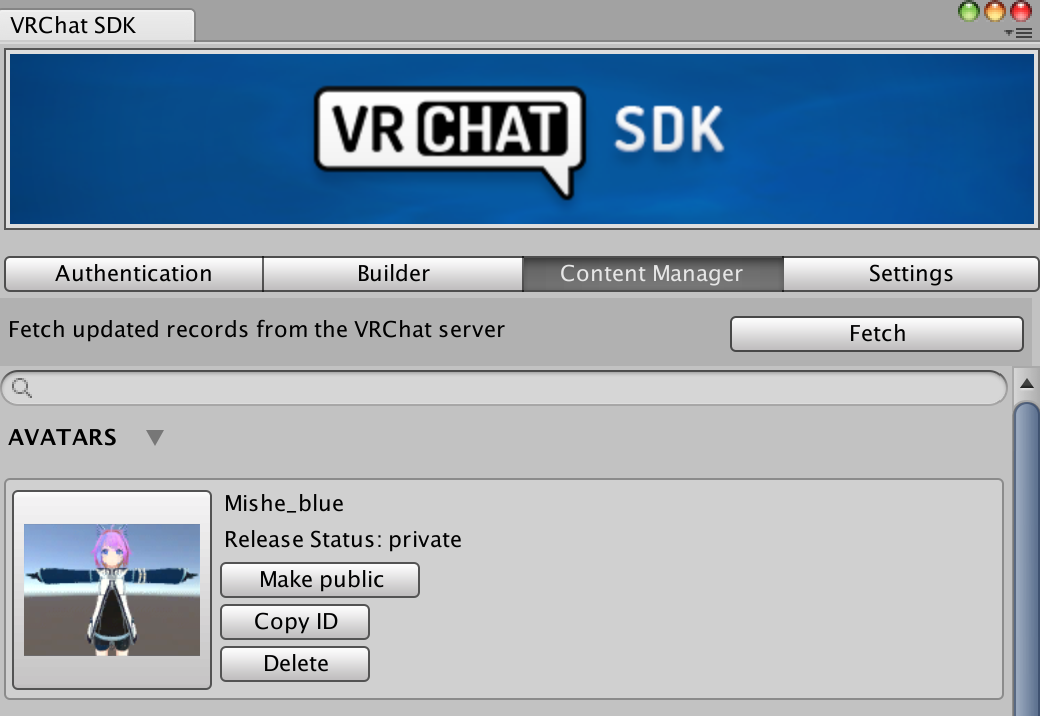 ミーシェちゃんをMacでVRChatにアップロードする - ふろぐ @ はてな