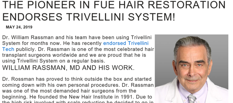 FUE最新電動パンチ Trivellini システム & WAW システム - タイ植毛-バンコク Absolute Hair Clinic ...