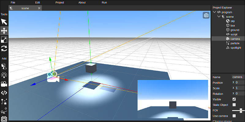 ブラウザだけでJavaScriptを使った3Dゲーム開発ができるWebエディタ「nunuStudio」を使ってみた