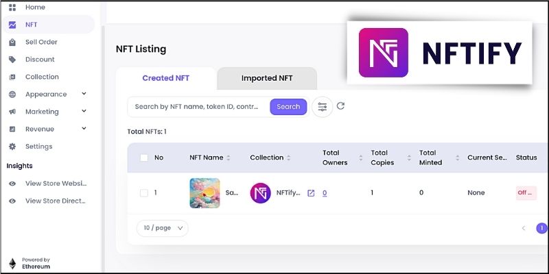 独自のNFTやマーケットプレイスをノーコードで構築できる「NFTify」を使ってみた！