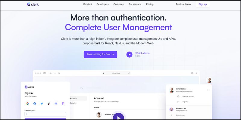 JavaScriptでログイン機能を素早く実装できる「Clerk」は多彩なWebサービスとも連携可能！