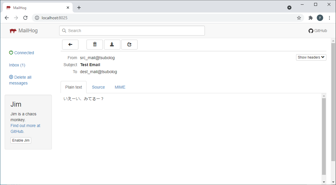 気軽にメール送信テストがローカルで行える「Mailhog」で送信テストを試してみた - TSUBOCK★LABO-ツボックラボ-