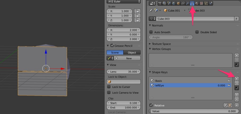 Blenderでシェイプキーを設定してUnityで動かすまでのメモ。目パチ等に使える blendshape for eye wink - peroon's diary