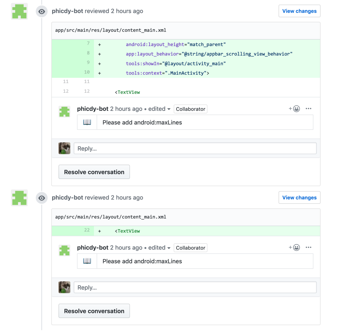 DangerでTextViewのandroid:maxLinesがないことをチェックしようとした - phicdy devlog