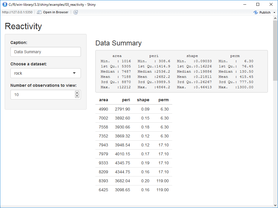 Shinyサンプルアプリケーション「03_reactivity」の説明 - ふんわり R-tips