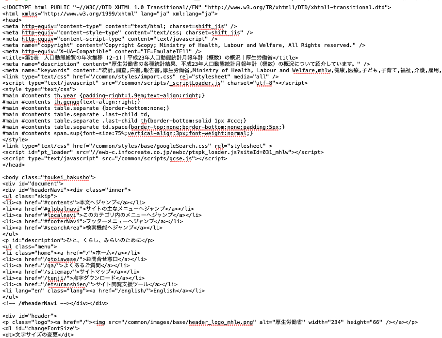 PythonでwebページのデータをCSVファイルに抽出する - pianofisica