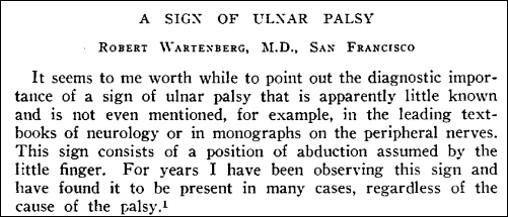 第5指徴候，finger escape sign，Wartenberg sign ―3つの小指の神経所見はどう異なるか ...