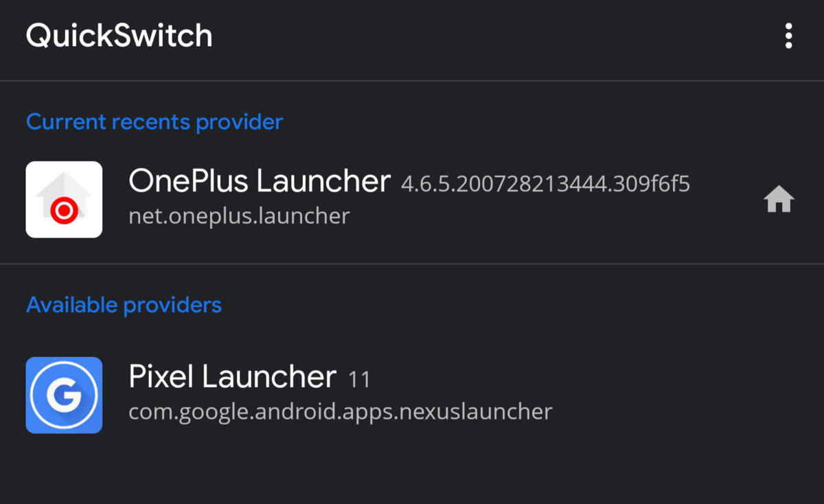 Android 11でQuickSwitchを使う(OnePlusランチャー限定) - 動かぬ律動