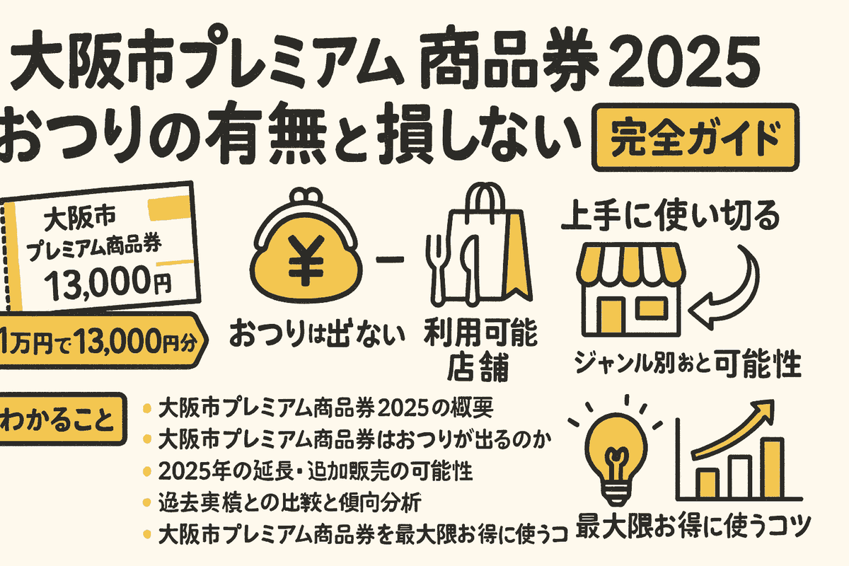 大阪市プレミアム商品券2025｜おつりの有無と損しない使い方完全ガイド - note’ no naka