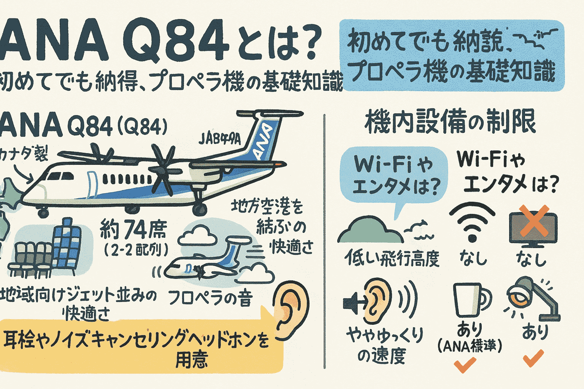 ANA Q84のおすすめ座席はどこ？初めてのプロペラ機でも安心の座席選び完全ガイド - note’ no naka