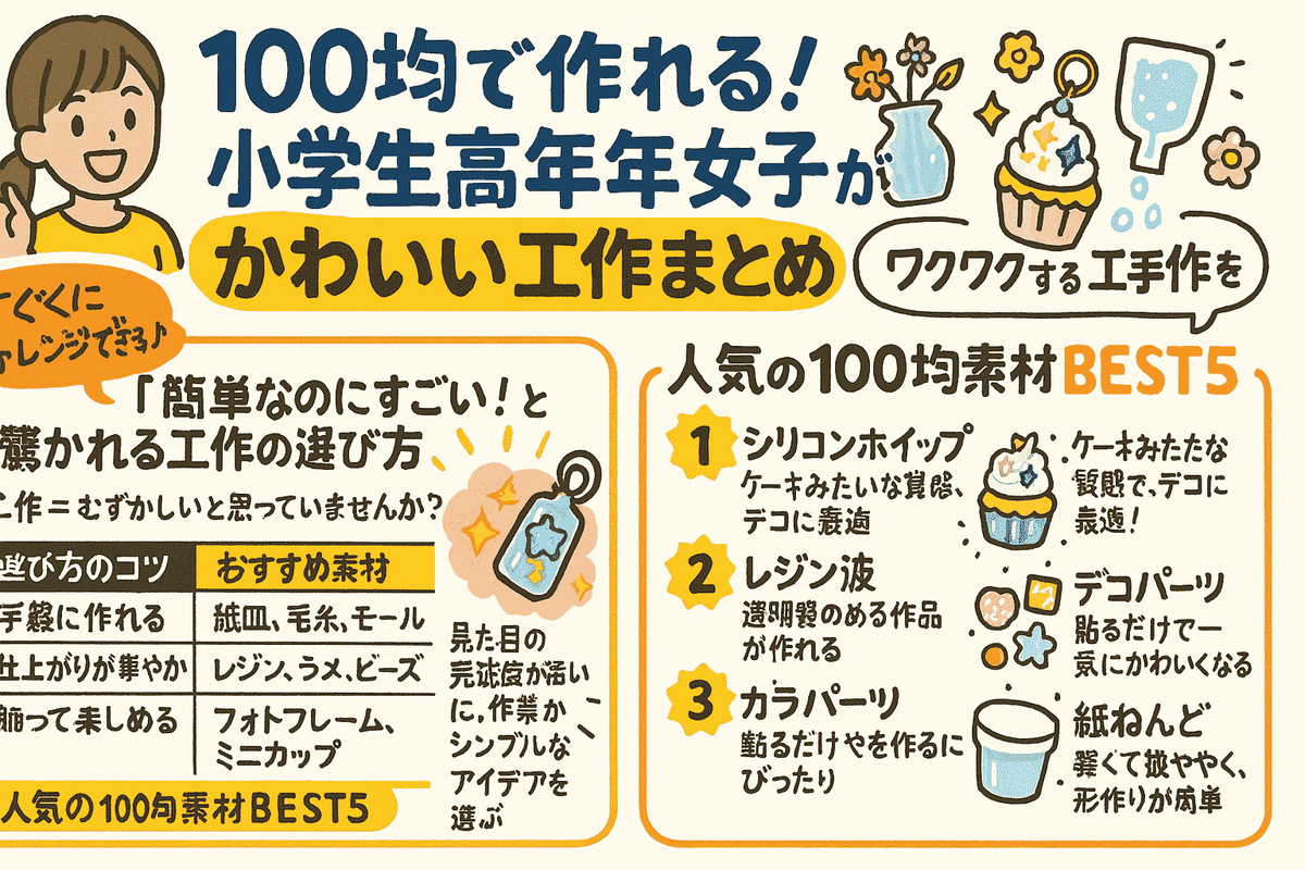 【保存版】100均工作で作る！小学生高学年女子に人気のアクセ・雑貨・科学実験アイデア集 - note’ no naka
