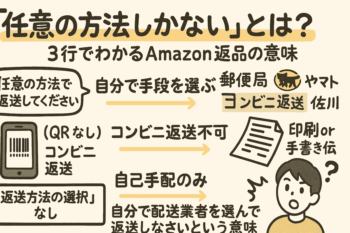 Amazon返品で「任意の方法しかない」と出たときにまず確認すべきこと - note’ no naka