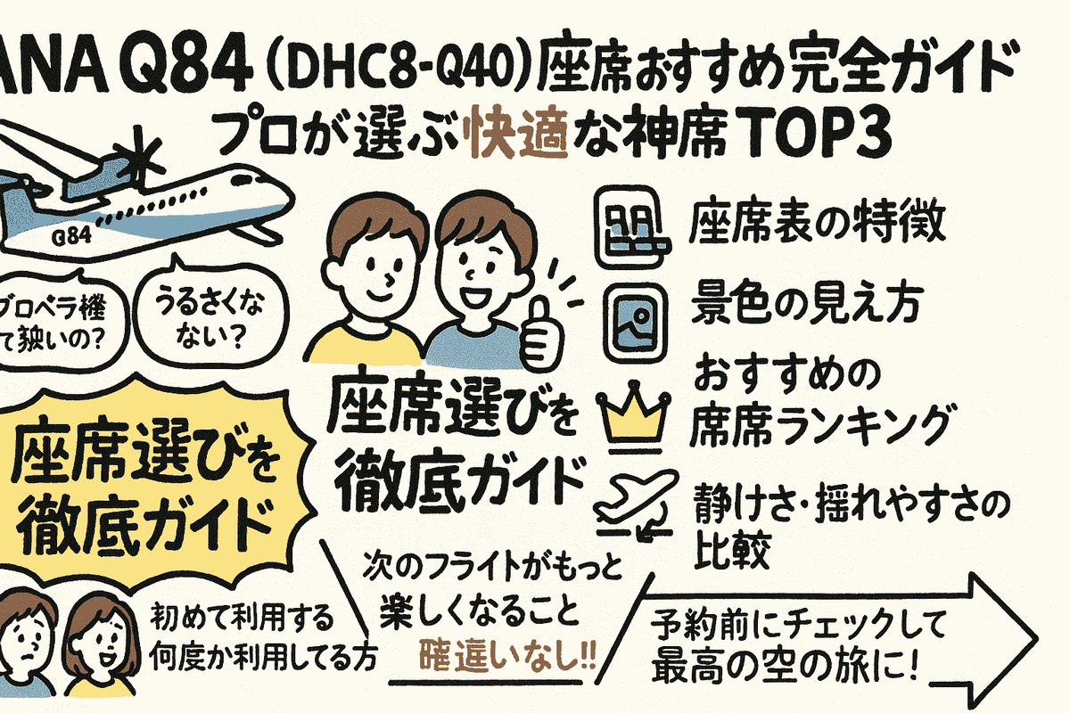 ANA Q84（DHC8-Q400）座席おすすめ完全ガイド｜プロが選ぶ快適な神席TOP3 - oyakudachi’s diary