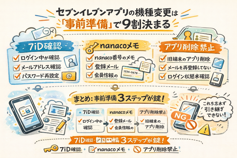 セブンイレブンアプリ機種変更ガイド｜7iDログインで簡単データ引き継ぎ【2025年最新版】 - note’ no naka