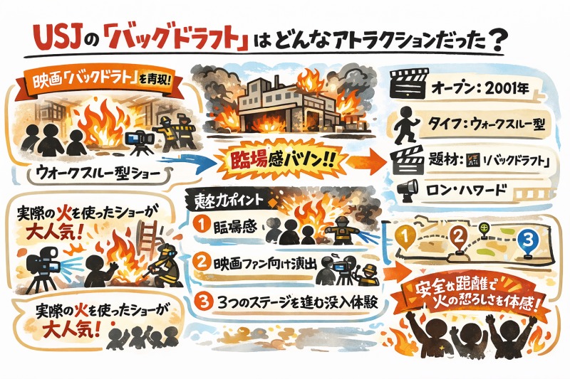 USJ「バックドラフト」はなぜなくなった？廃止理由と跡地の最新情報を徹底解説 - note’ no naka