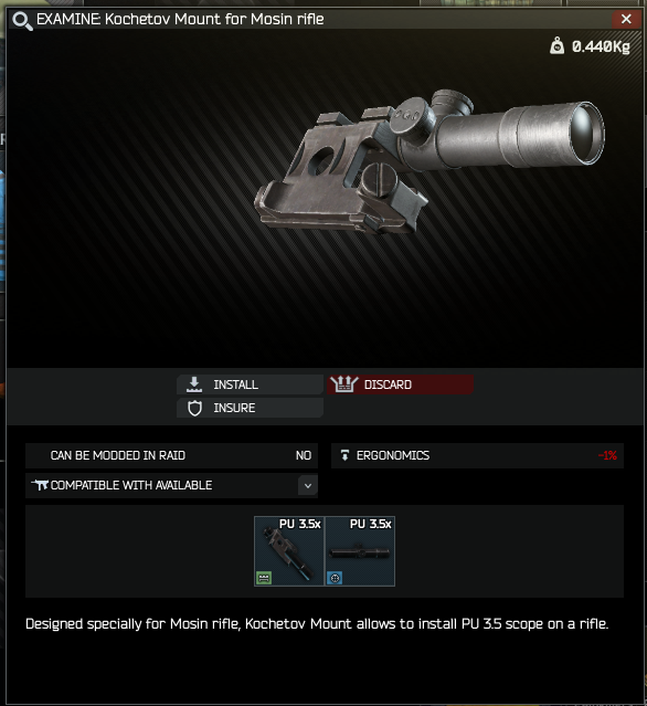 Mosin のスコープ買えた - ぽくつニコフ