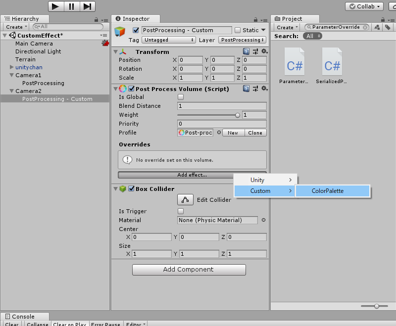 Post Processing Stack v2にカスタムエフェクトを追加する方法 - カウンセリングエンジニア