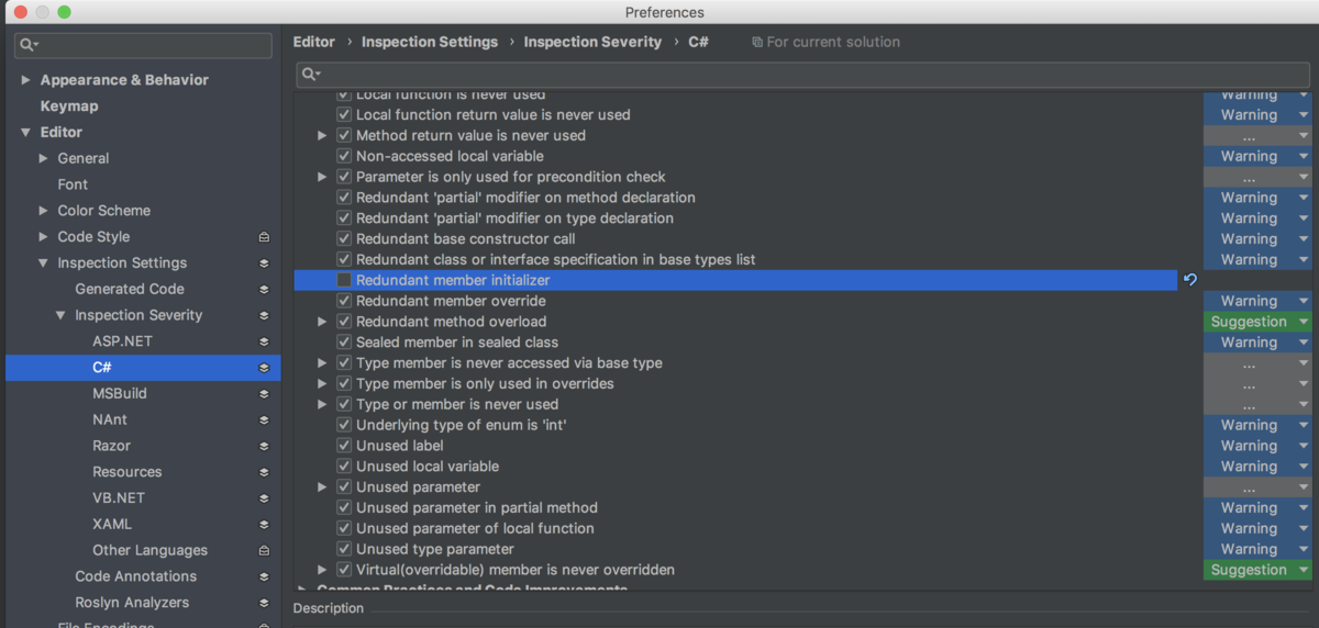 【Rider】変数を規定値で初期化したときに出る警告を無効化する - カウンセリングエンジニア