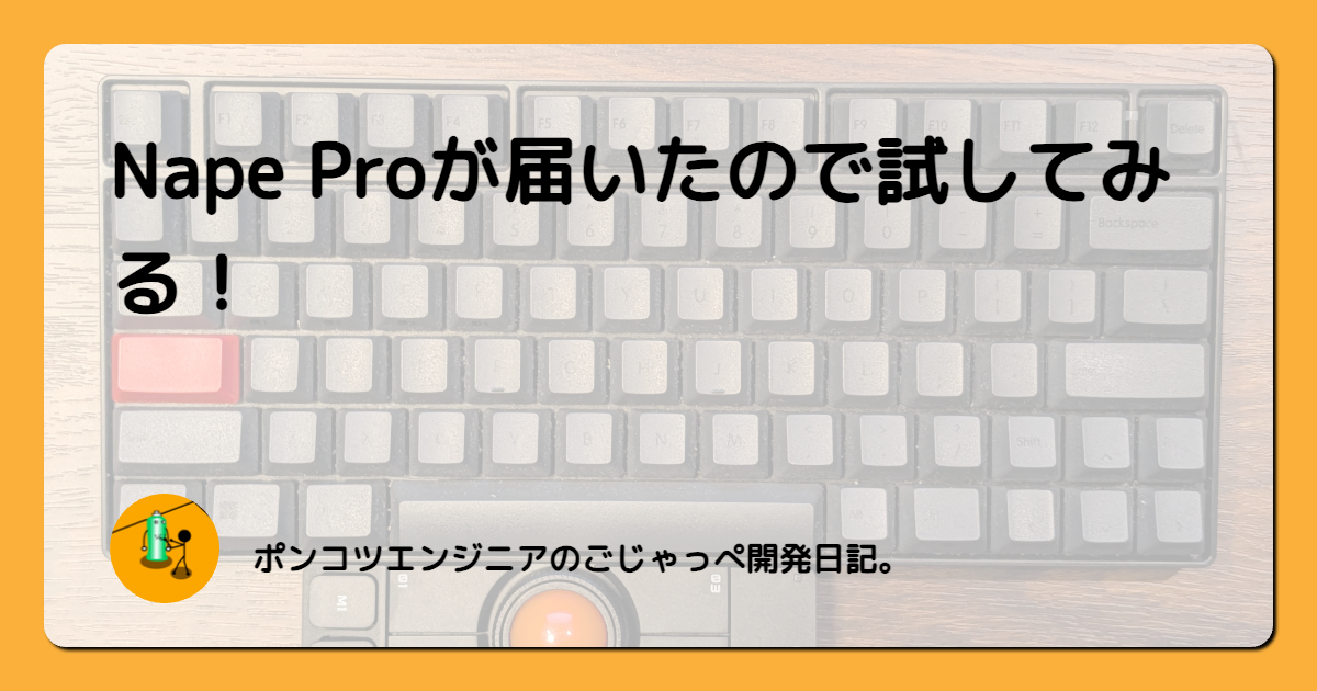Nape Proが届いたので試してみる！ - ポンコツエンジニアのごじゃっぺ開発日記。
