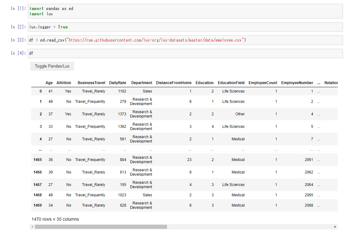 Pandas DataframeのVisualizer "Lux"の紹介 Github Trendを眺めてみる② - yakataの情報奮闘記