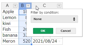 Handsontableの dropMenu 及び、条件フィルタメニューの日本語化 - Oboe吹きプログラマの黙示録