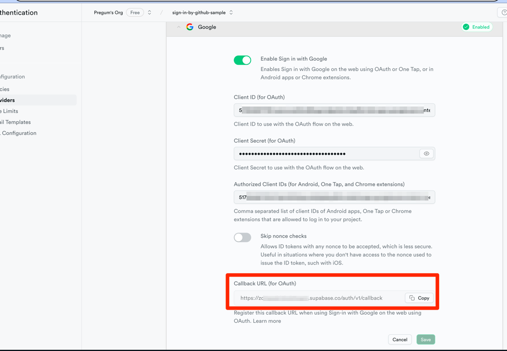 【Supabase】Flutter + Supabase Authentication で Social Login(Google) のサインアップ・サインイン処理のサンプルを作った ...