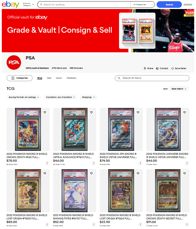 PSA Vaultに保管しているPSA鑑定品をeBayのPSAアカウントで販売をします。 - psaebaysatoshi’s diary