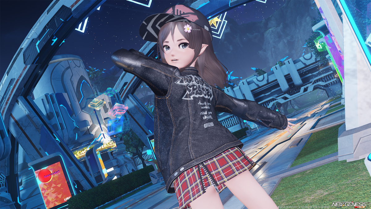 2463 N-ビビッドパンキッシュ[Ba] EDWINコラボはカジュアルな服が増えていいね。 - pso2_portrait