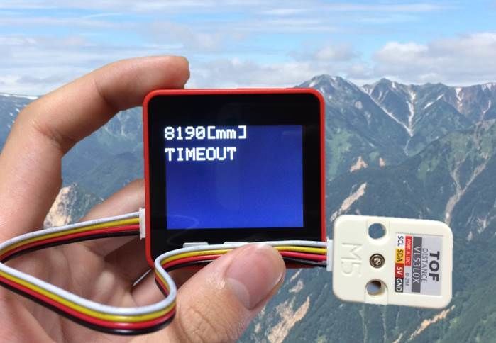 【M5Stack】第7回 ToFセンサを使って物体との距離[mm]を計測 - とある科学の備忘録