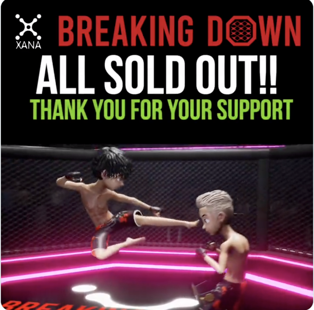 XANA BreakingDown NFT All SoldOut - 暗号資産投資ガイド