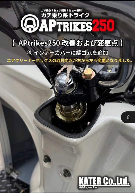 APTRIKES250の量産機いよいよ登場！試乗車からの改善点！ - APTRIKES125/250京都正規販売店